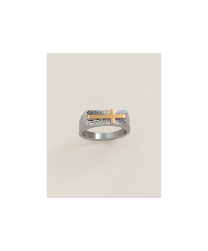 Men’s Stainless Steel Golden Faith Ring| Avon
