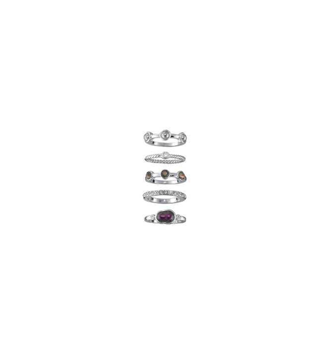 Multi Stone Ring Set