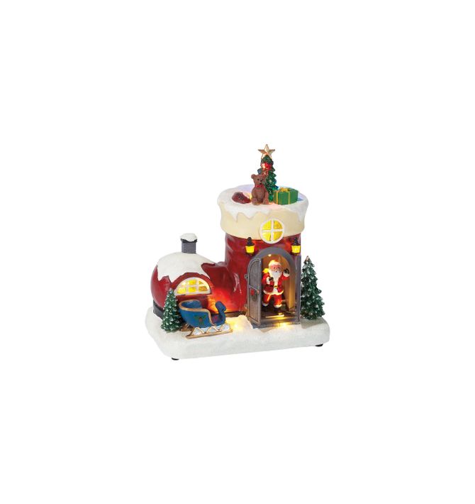 Santa in Stocking Tabletop Light-Up | Avon