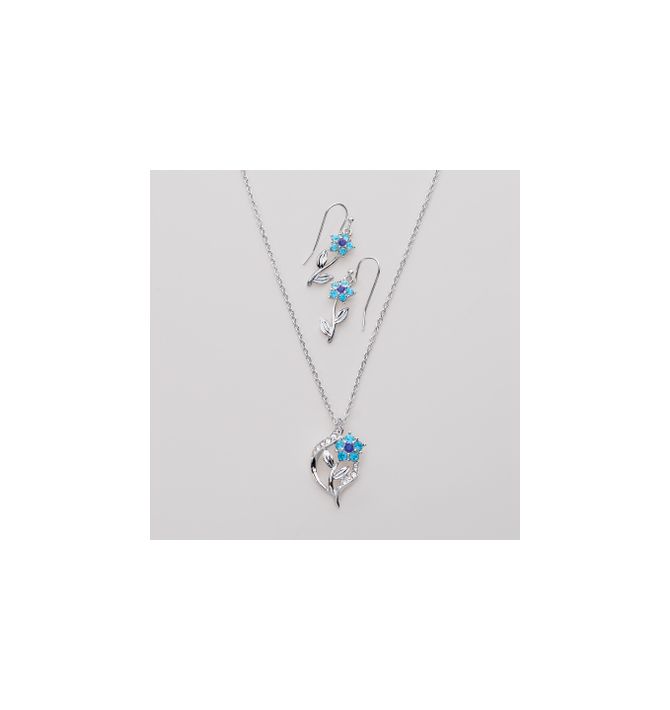 Floral Spring Wreath Necklace and Earring Set | Avon