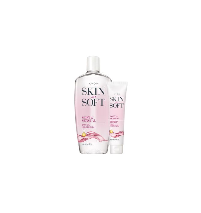 Skin So Soft Soft & Sensual Bath Oil & Hand Cream Duo