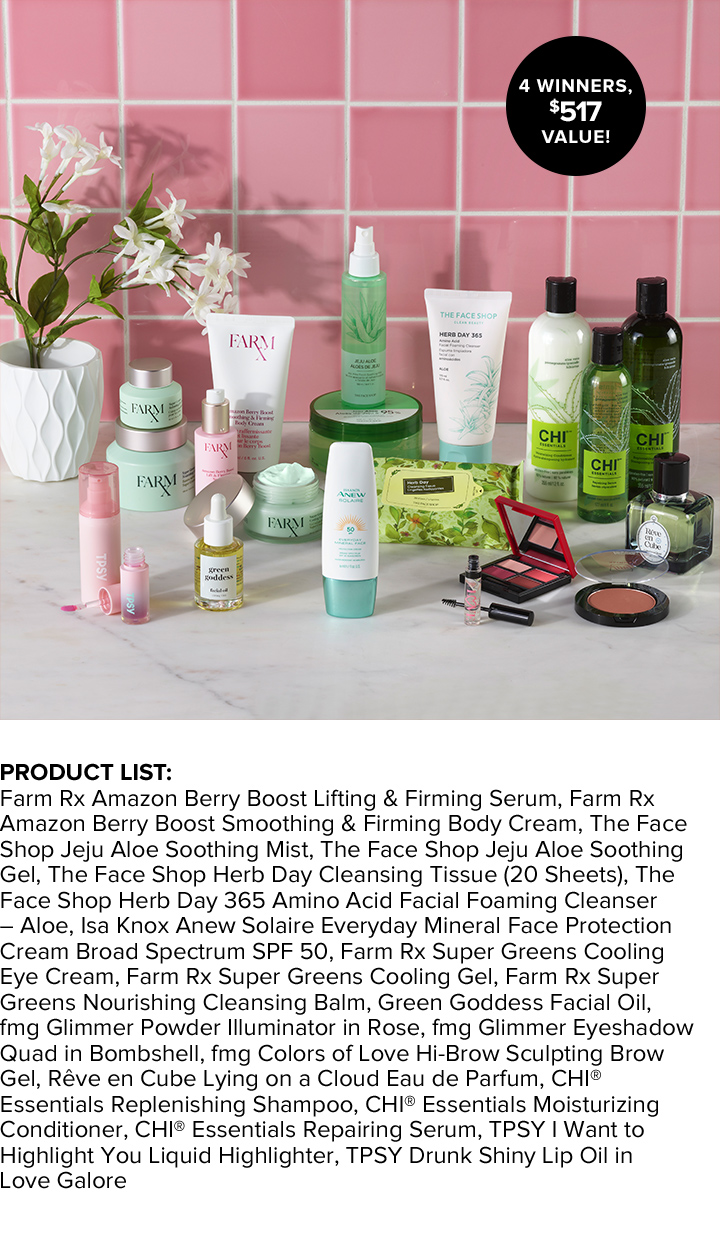 Avon Summer Beauty Oasis Sweepstakes - End Date: August 1, 2023